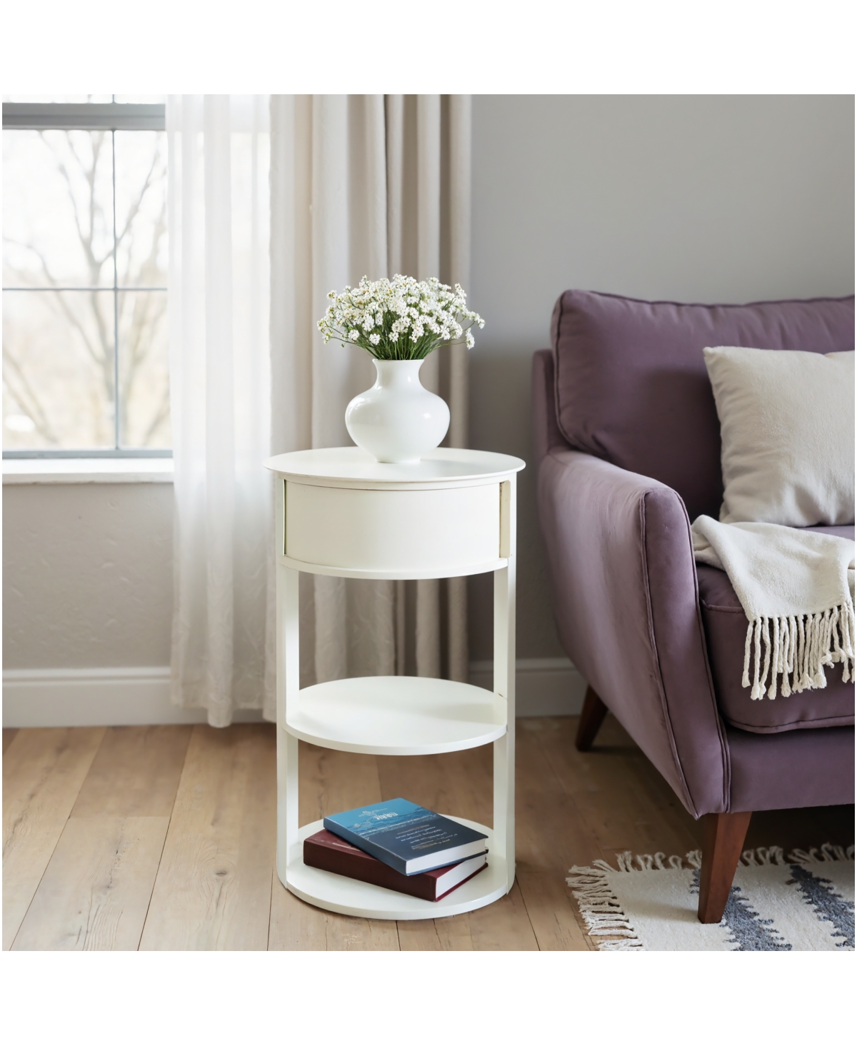 Click here for Streamdale Furniture Indoor 3-Tier Metal Round Sid... prices