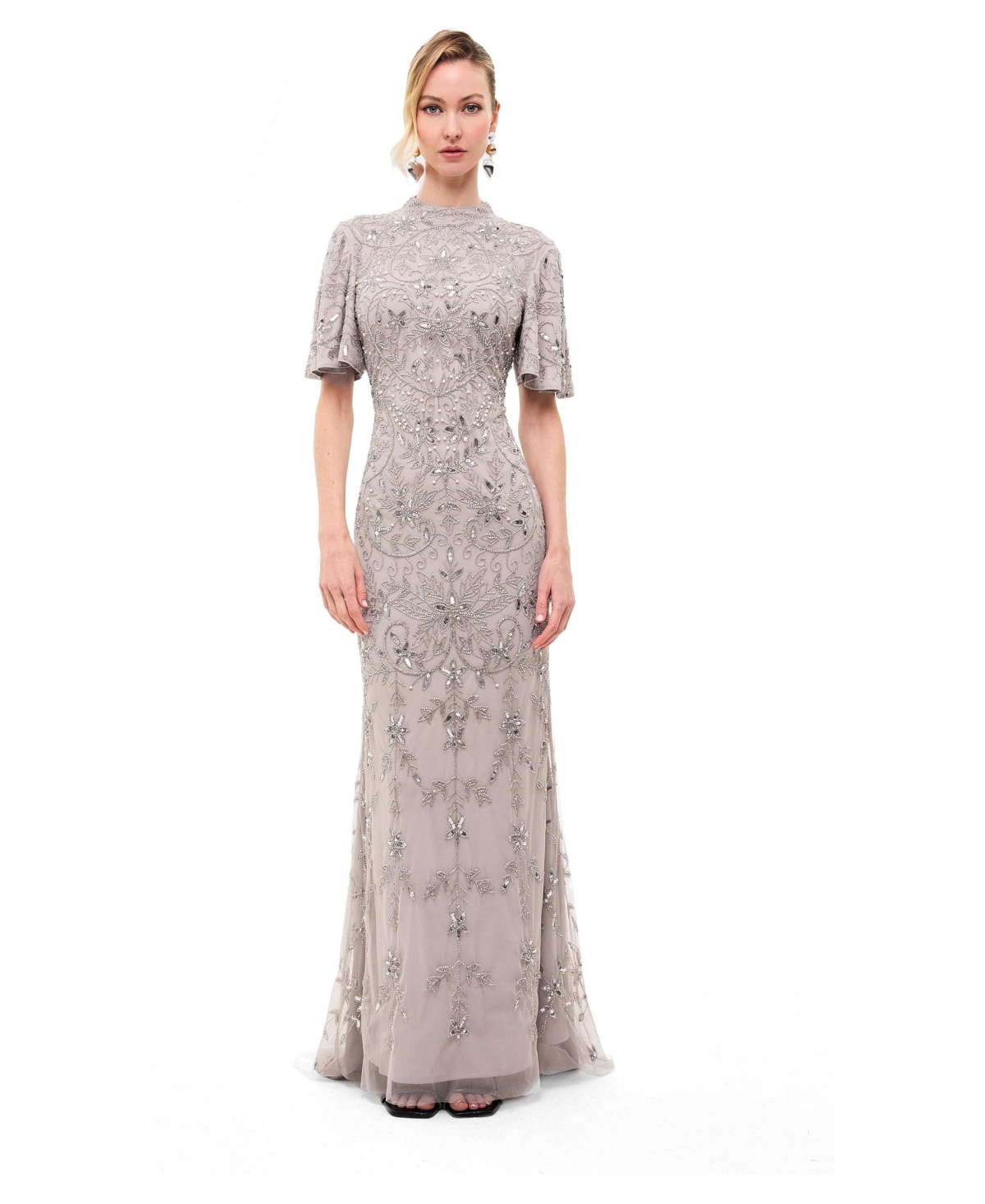 Click here for Beauut Womens Embellished Sequins High Neck Dress... prices