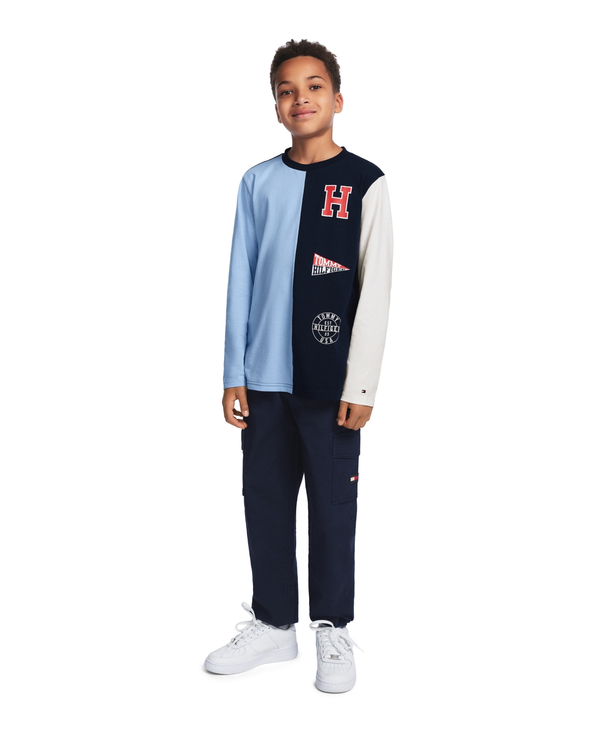 Click here for Tommy Hilfiger Boys 8-20 Color-Block Logo Long-Sle... prices