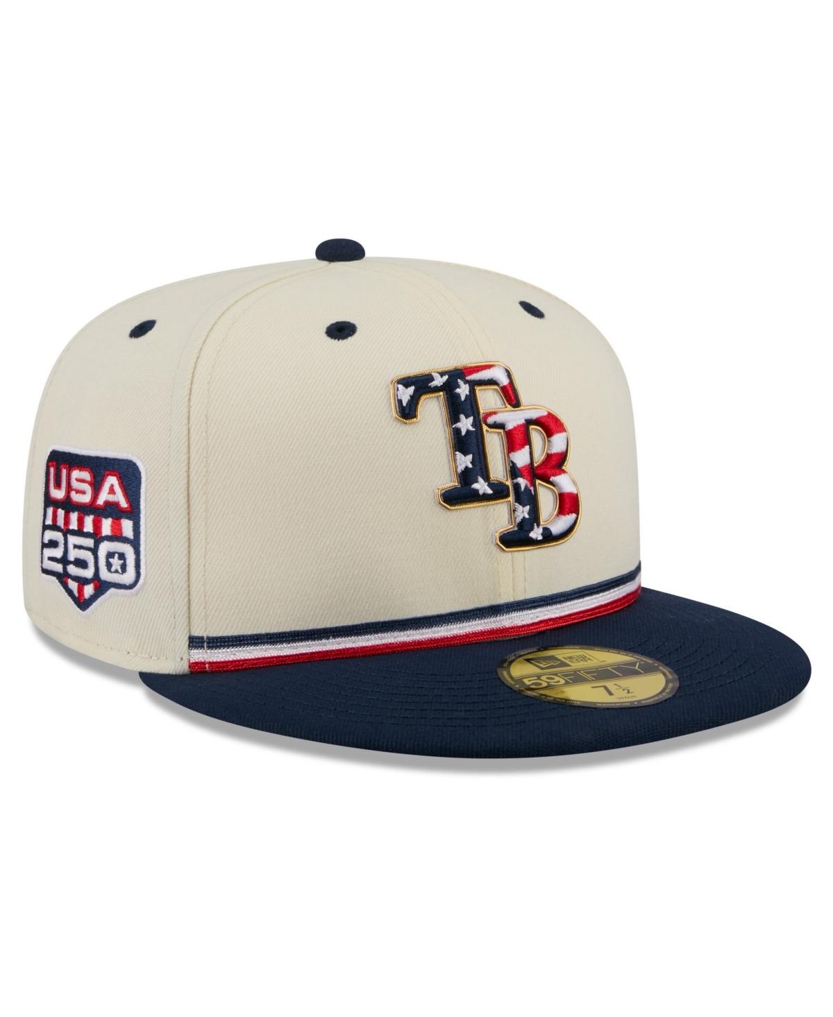 Click here for New Era Mens Cream/Blue Tampa Bay Rays Usa 250 Fou... prices