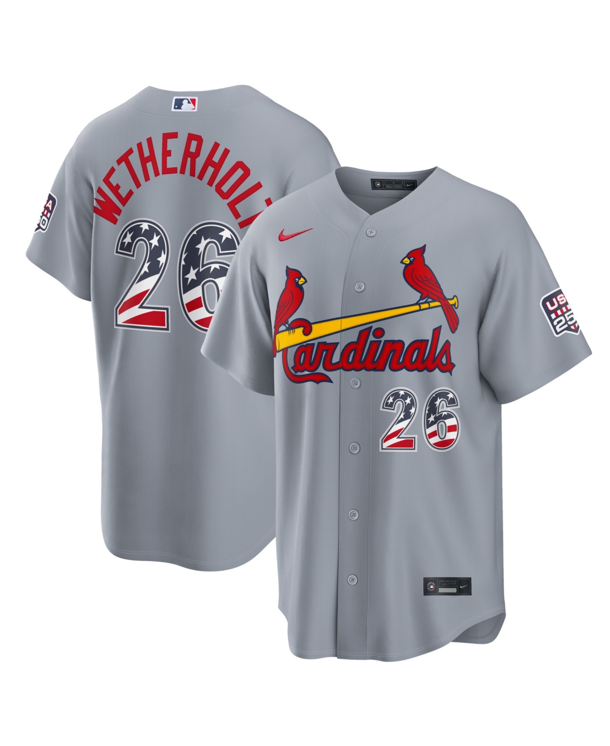 Click here for Nike Mens Jj Wetherholt Gray St. Louis Cardinals U... prices