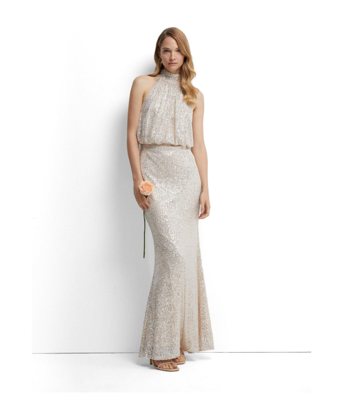 Click here for Coast Womens Halterneck Sequin Bridesmaid Maxi Dre... prices