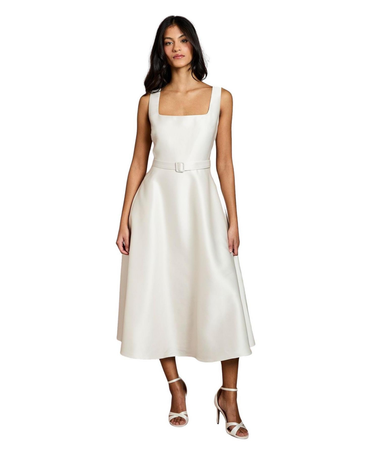 Click here for Coast Womens Belted Midi Dress - Champagne prices