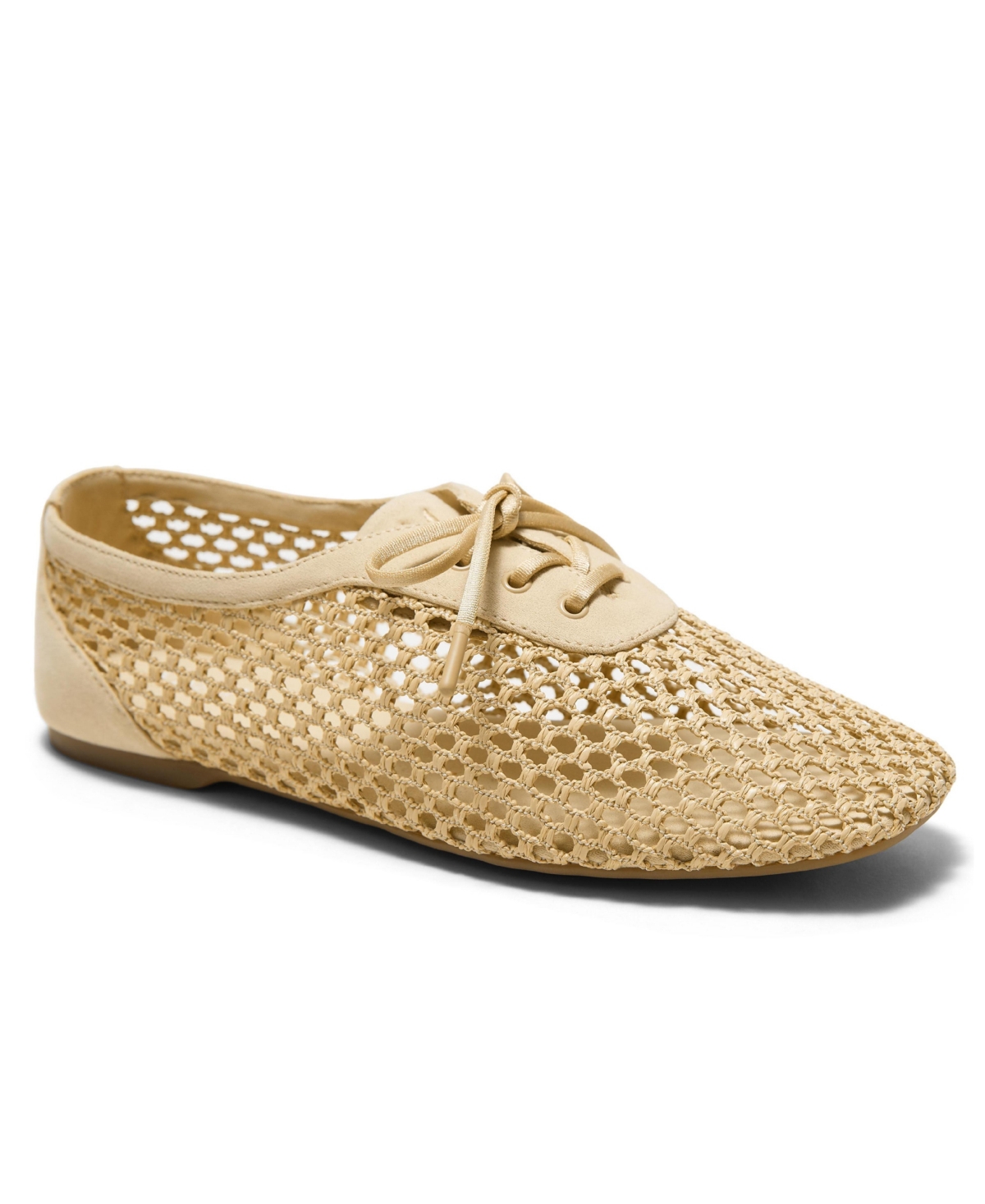 Click here for Vivaia Womens Carey Square-Toe Mesh Flats - Natura... prices