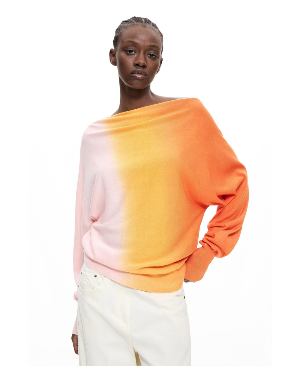 Click here for Desigual Womens Fine knit sweater - Orange prices