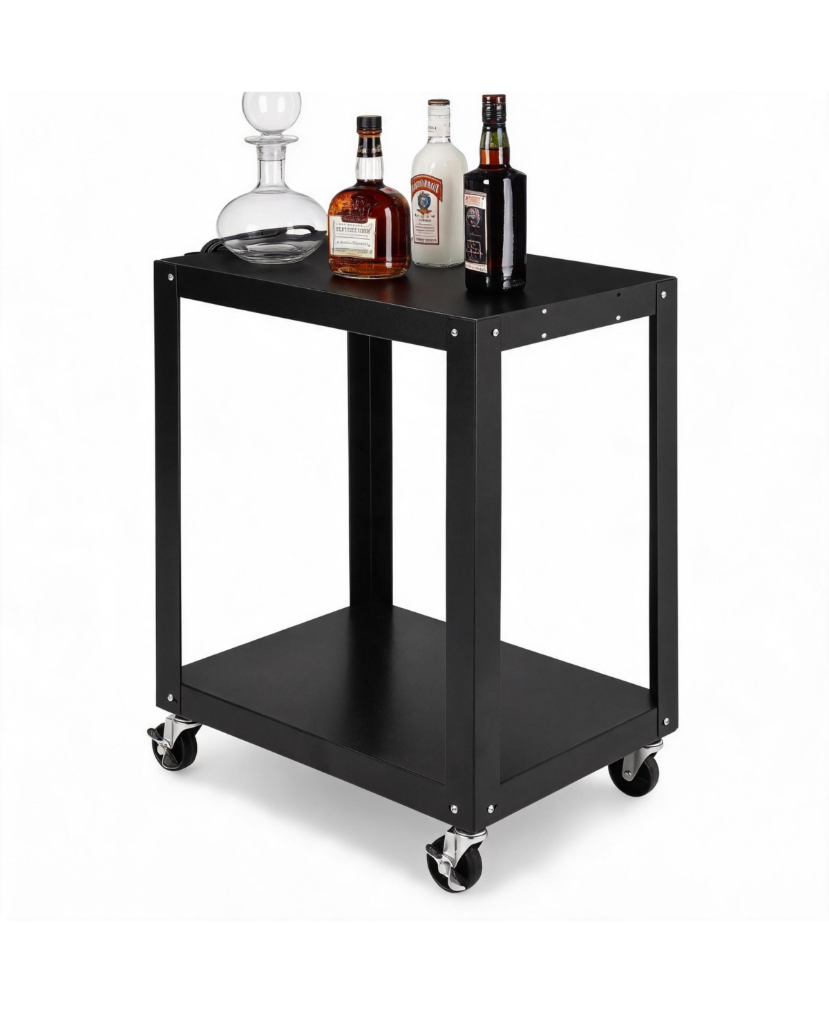 Click here for homfan 2 Tier Bar Cart  19 Inch Heavy Duty Rolling... prices