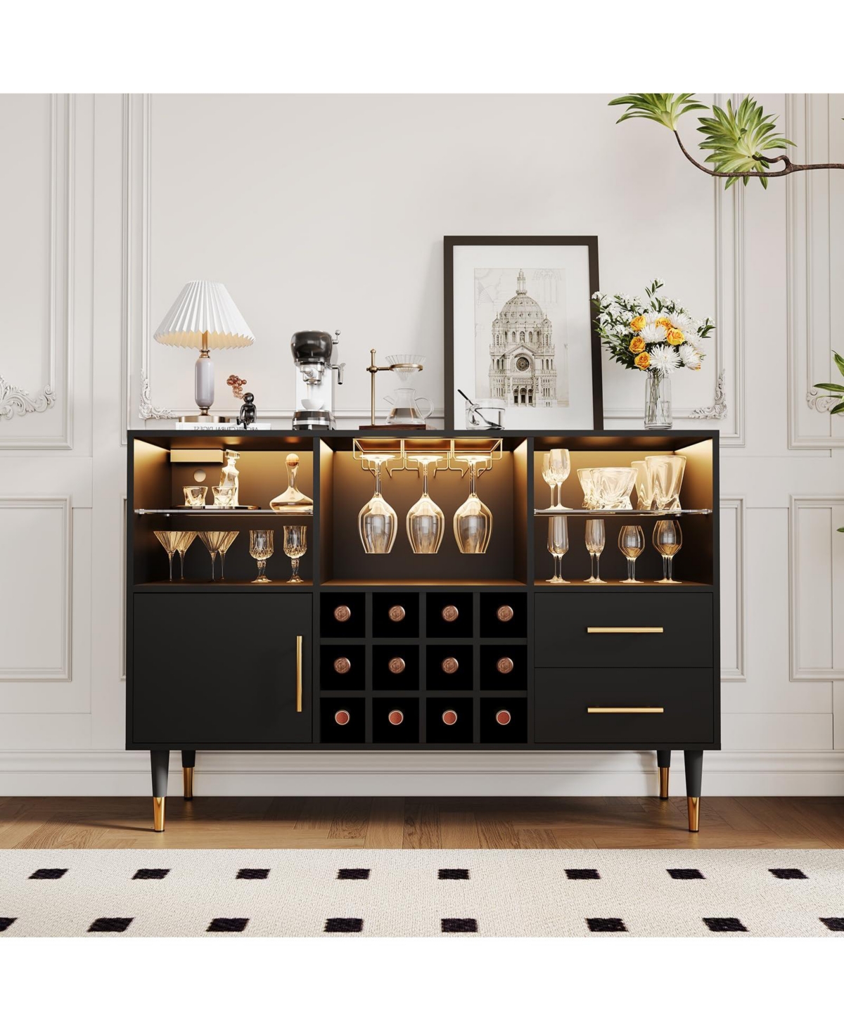 Click here for homfan 47 Coffee Bar Cabinet Charging Station and... prices