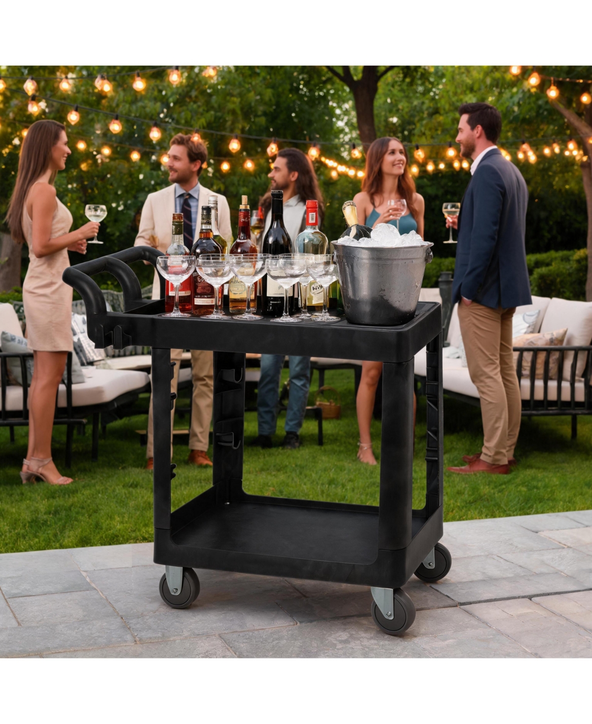 Click here for homfan Rolling Bar Cart  Heavy Duty Plastic Utilit... prices