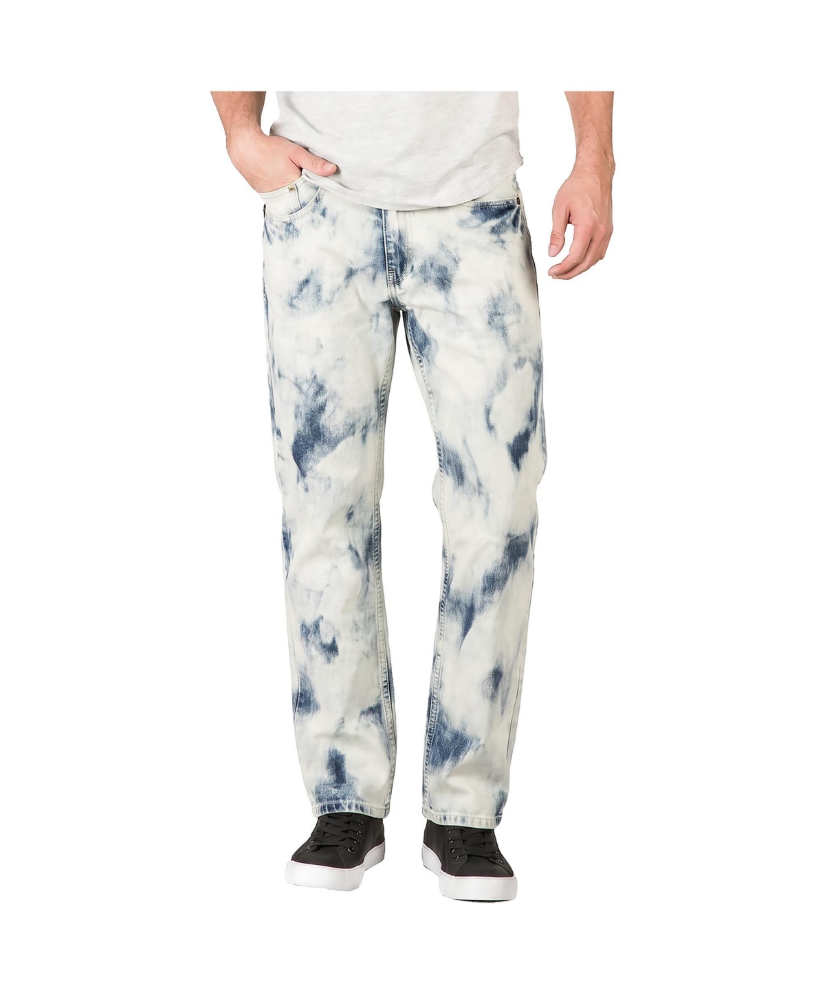 Click here for Level 7 Mens Relaxed Straight Ultra Bleached Jeans... prices