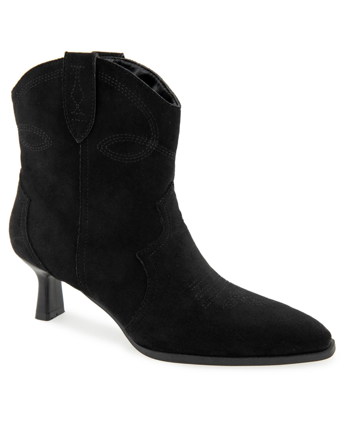 Click here for Kensie Womens Ugo Western Kitten Heel Bootie - Bla... prices