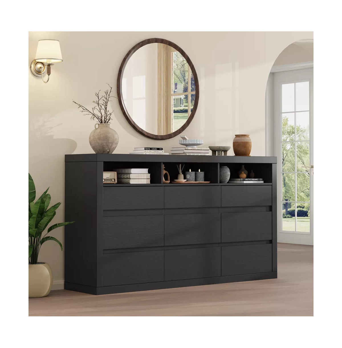 Click here for homfan 9 Drawer Dresser  Modern Wooden Chest of Dr... prices