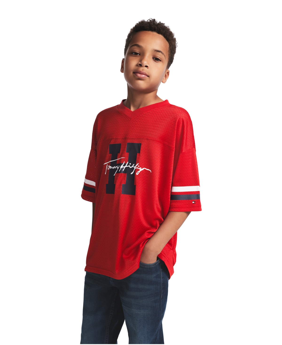 Click here for Tommy Hilfiger Boys 8-20 Logo Mesh Jersey T-Shirt... prices