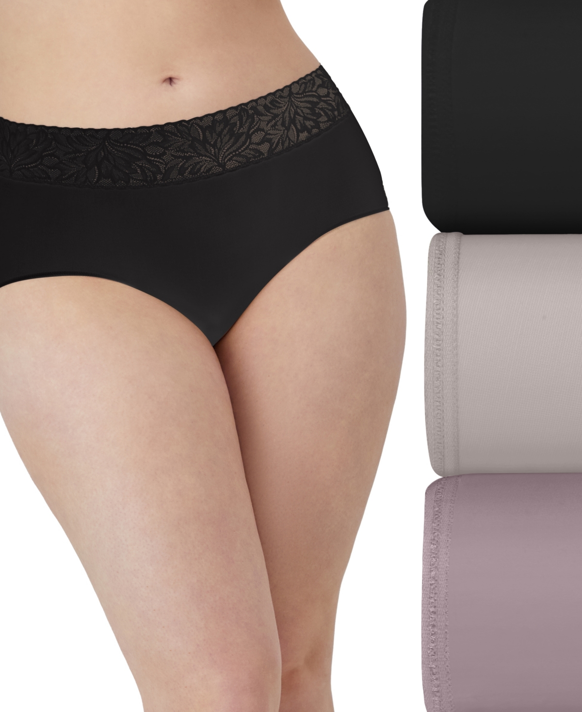 Click here for Bali Womens Seamless Lace-Trim Brief Panties  3-Pa... prices