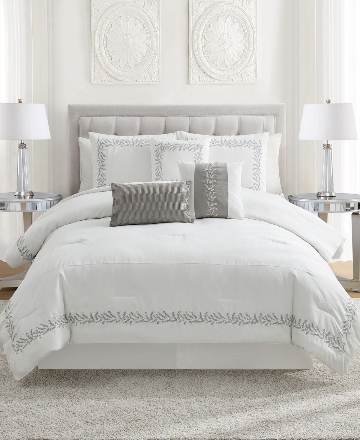 Click here for Sweet Home Collection Salerno Suede 7-Piece Comfor... prices