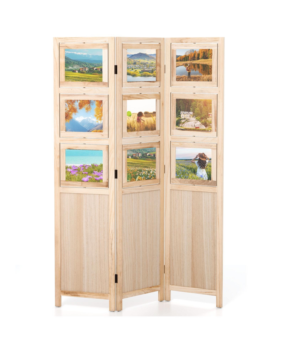 Click here for sumyeg 3-Panel Folding Privacy Screen with Swivel... prices