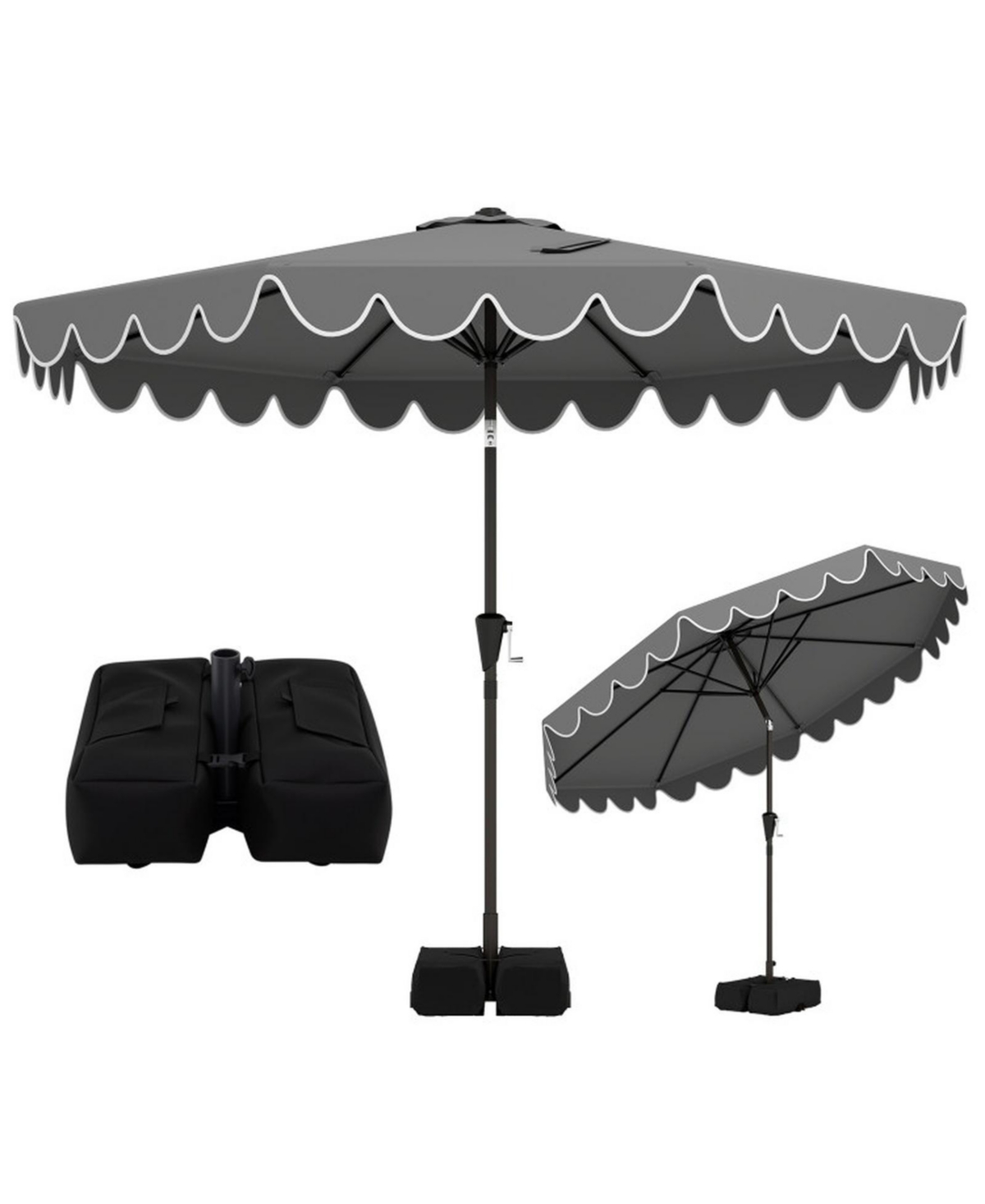 Click here for Gouun 10-Foot Patio Umbrella with Weighted Base an... prices
