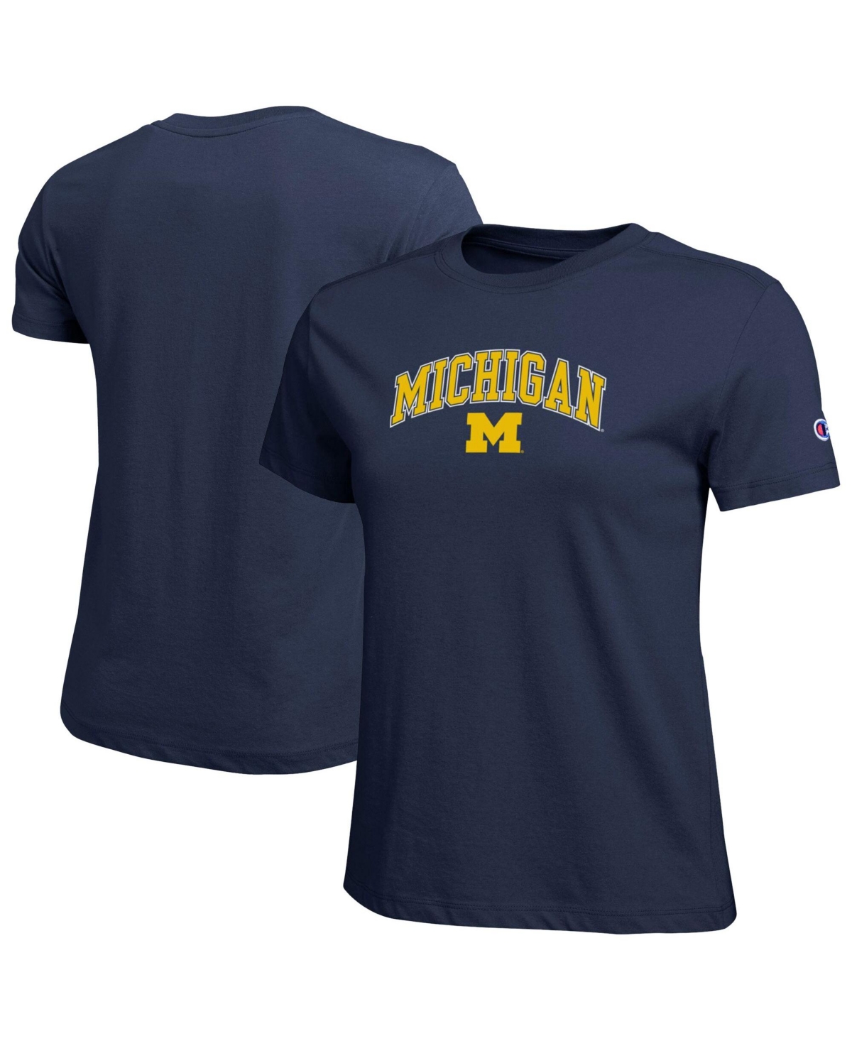 Click here for Champion Womens Navy Michigan Wolverines Arched Ov... prices
