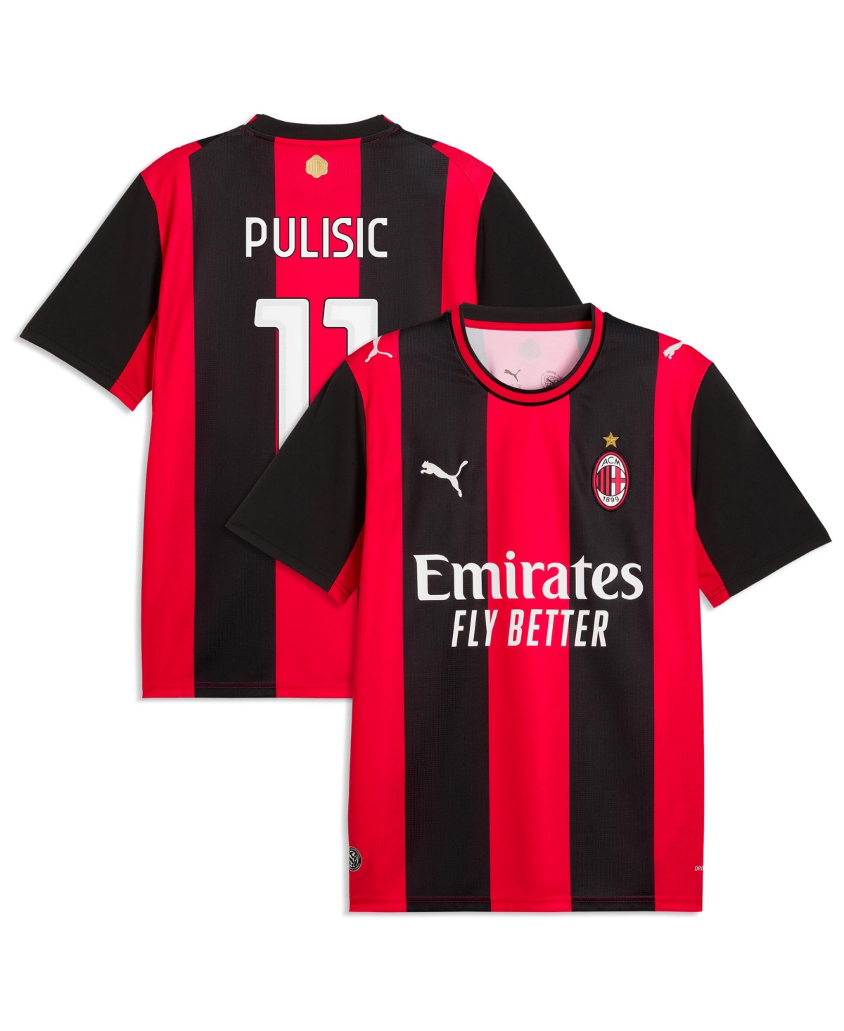 Click here for Puma Mens Christian Pulisic Black/Red Ac Milan 202... prices