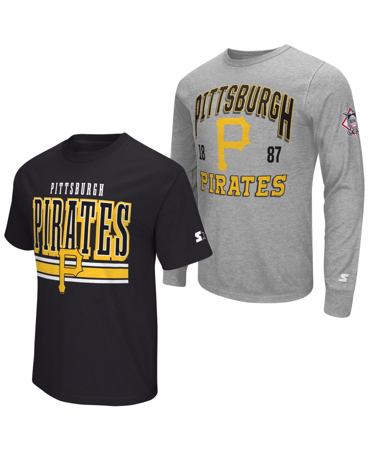 Click here for Starter Mens Heather Gray/Black Pittsburgh Pirates... prices