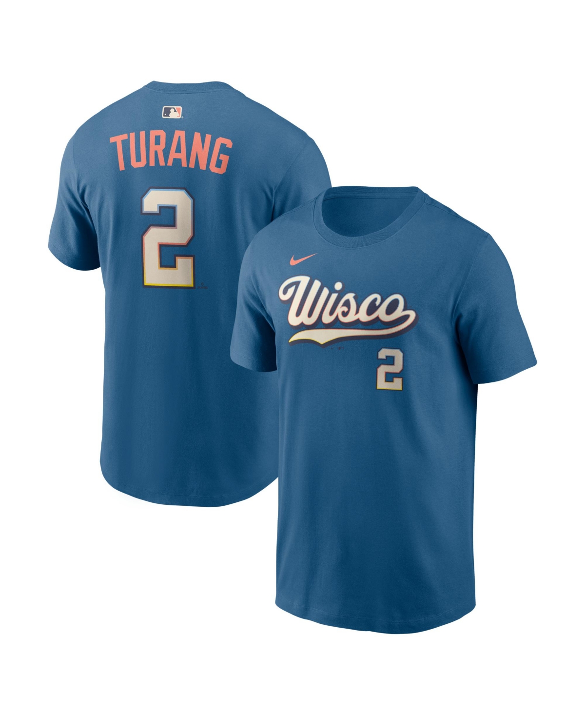 Click here for Nike Mens Brice Turang Mineral Blue Milwaukee Brew... prices
