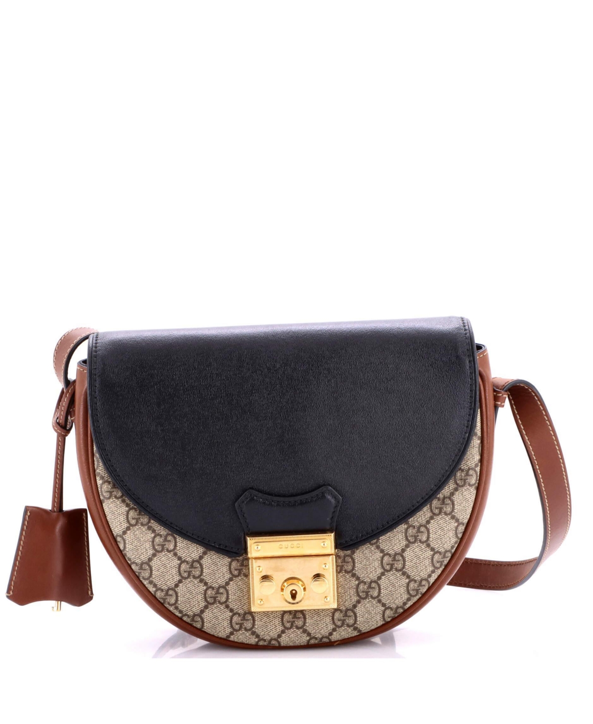 Click here for Pre-Owned Gucci Small Padlock Saddle Shoulder Bag... prices