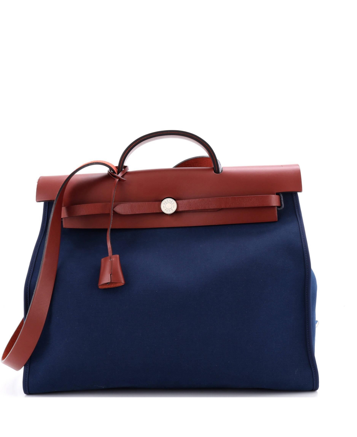 Click here for Pre-Owned HERMES 39 Herbag Zip Leather and Toile -... prices