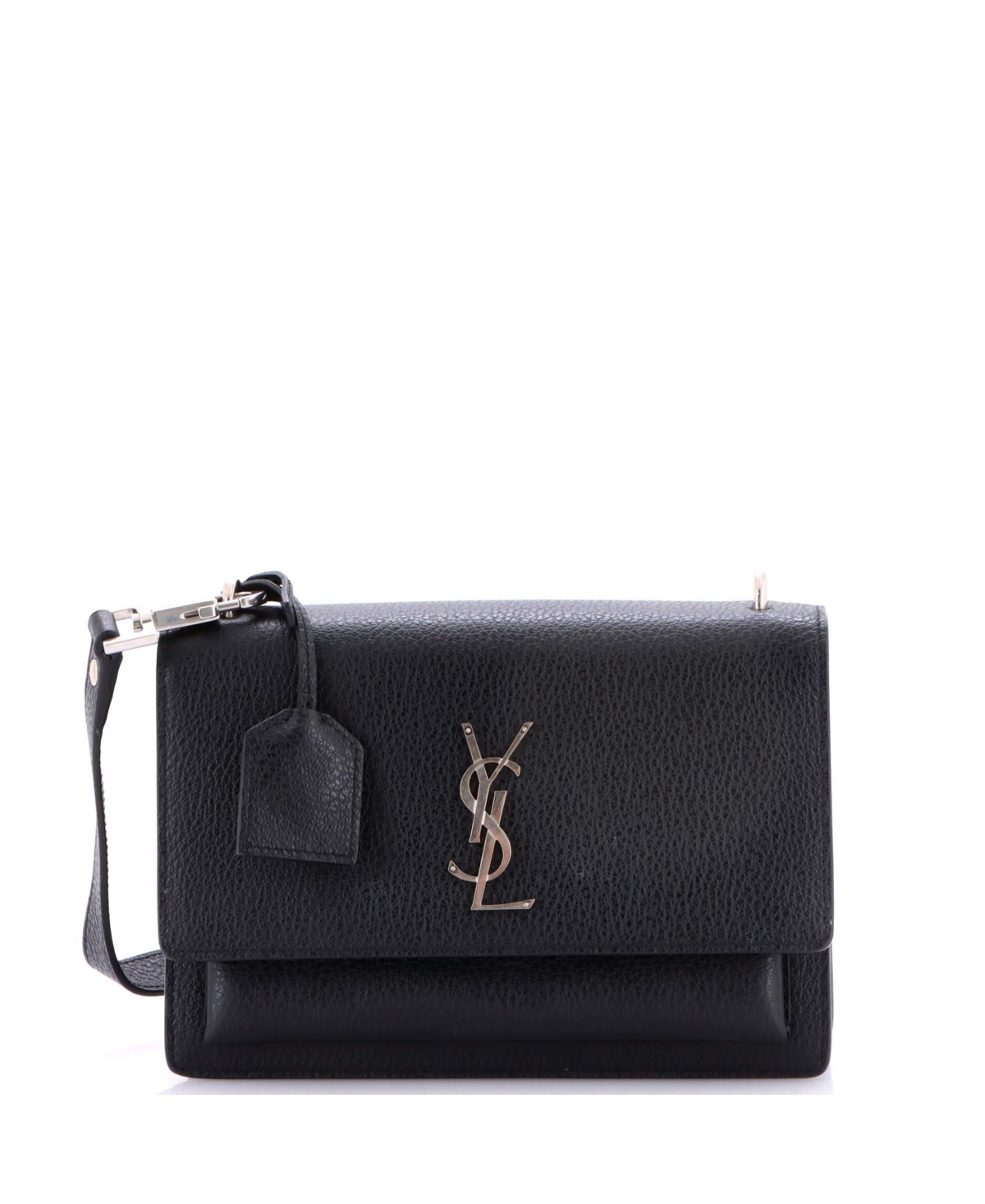 Click here for Pre-Owned Saint Laurent Medium Sunset Satchel Leat... prices