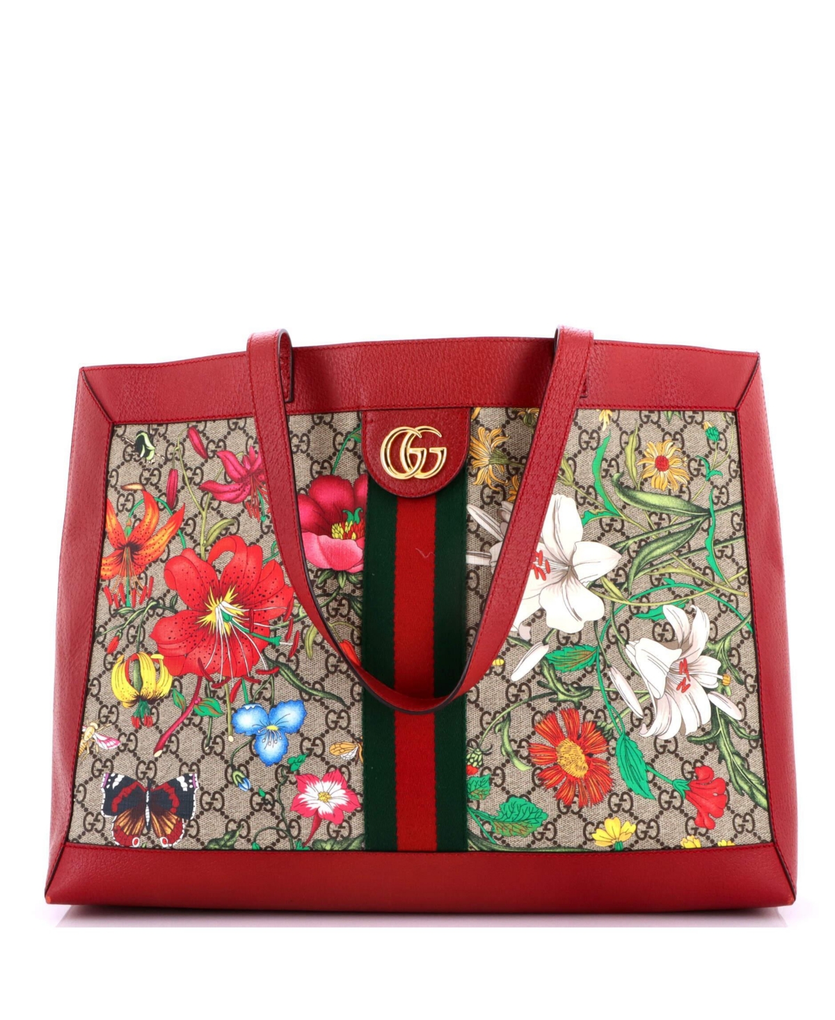 Click here for Pre-Owned Gucci East West Ophidia Soft Open Tote F... prices