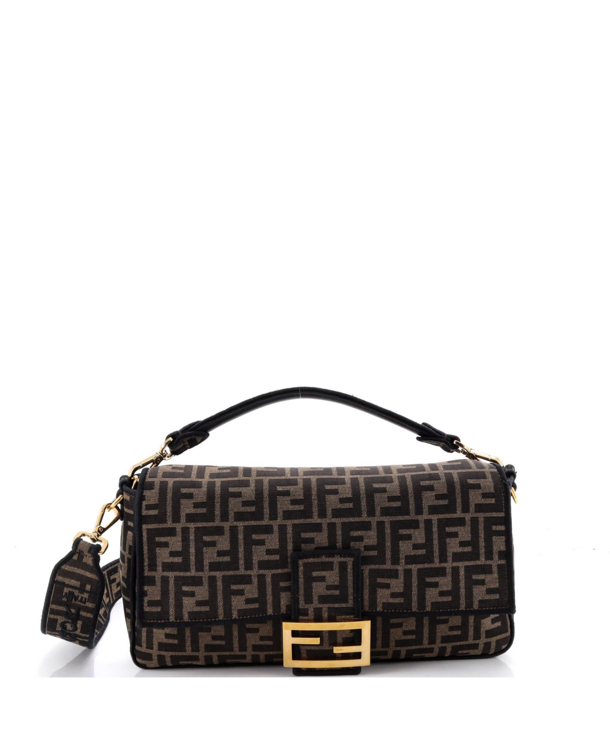 Click here for Pre-Owned Fendi Large Baguette Nm Bag Zucca Canvas... prices