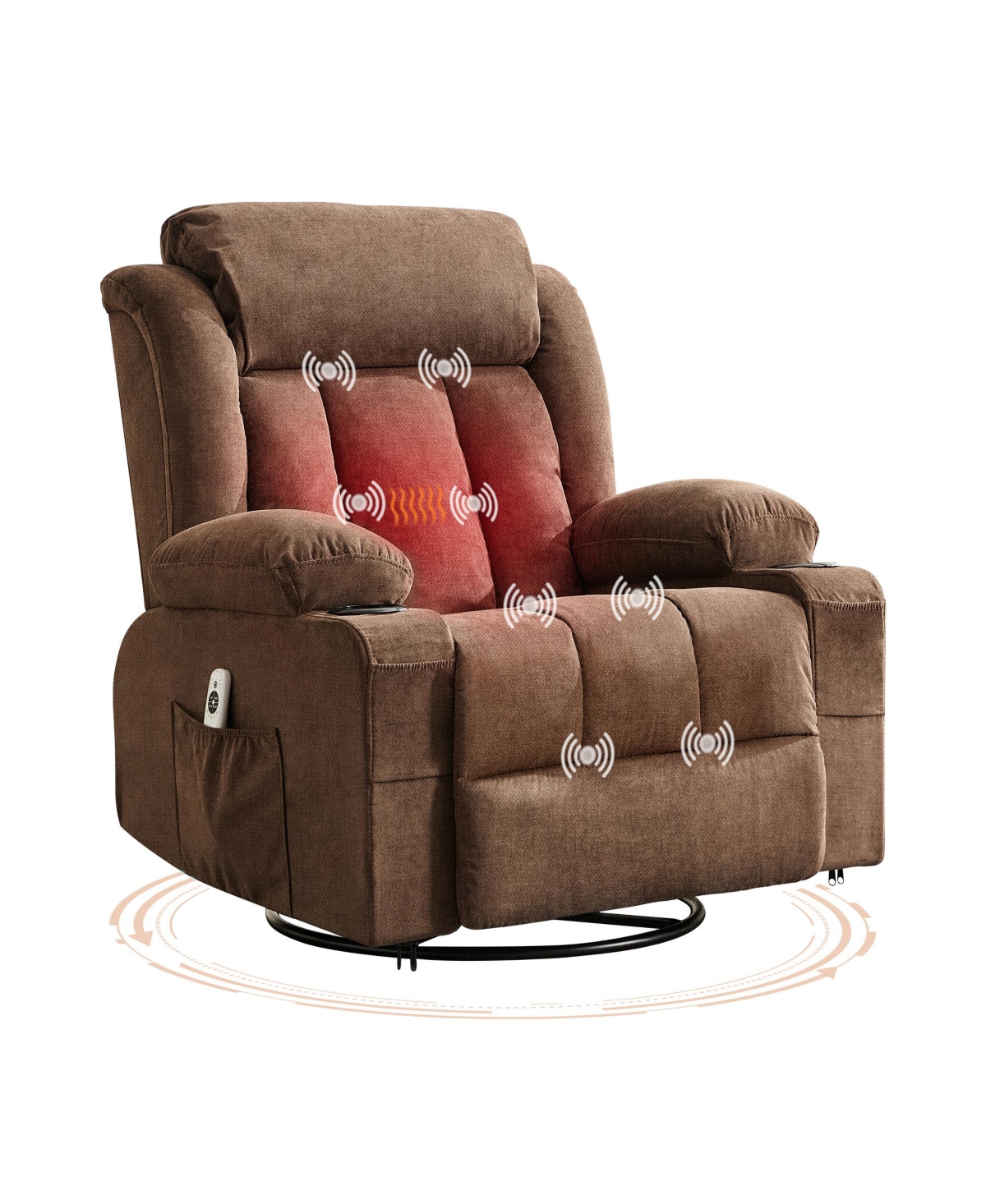 Click here for homfan 360degree(s) Swivel Rocker Recliner for Adu... prices