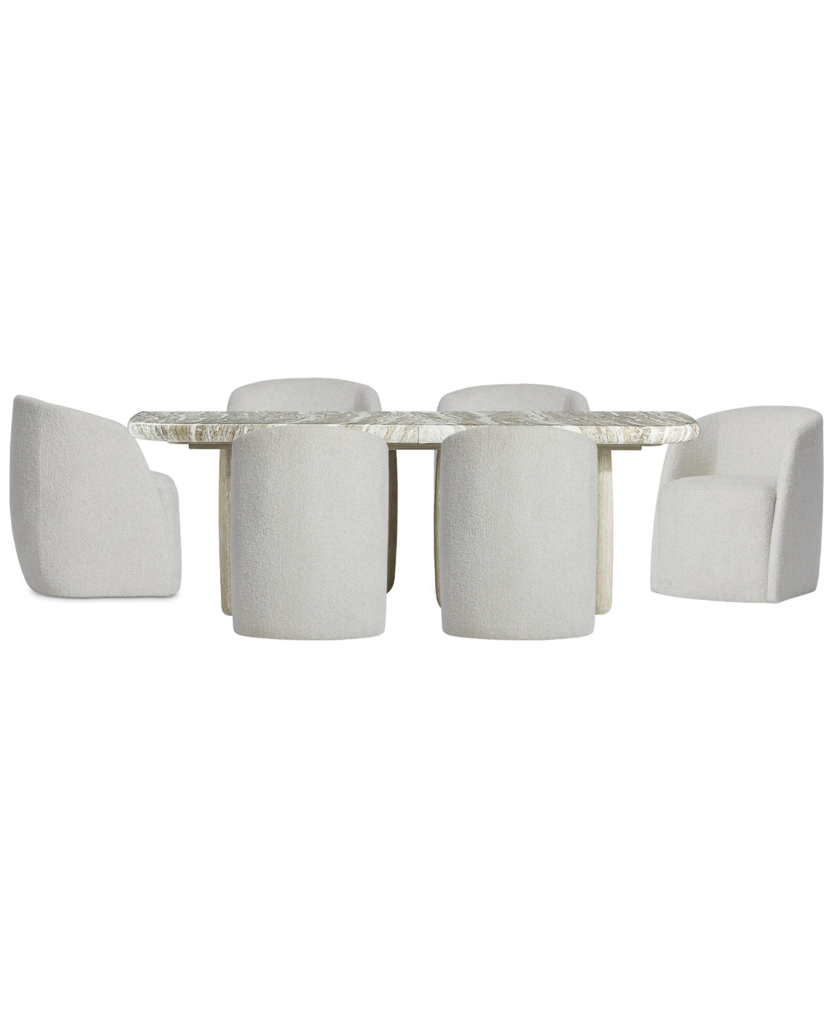 Click here for Bernhardt Arcadia 7-Piece Faux Stone Dining Set -... prices