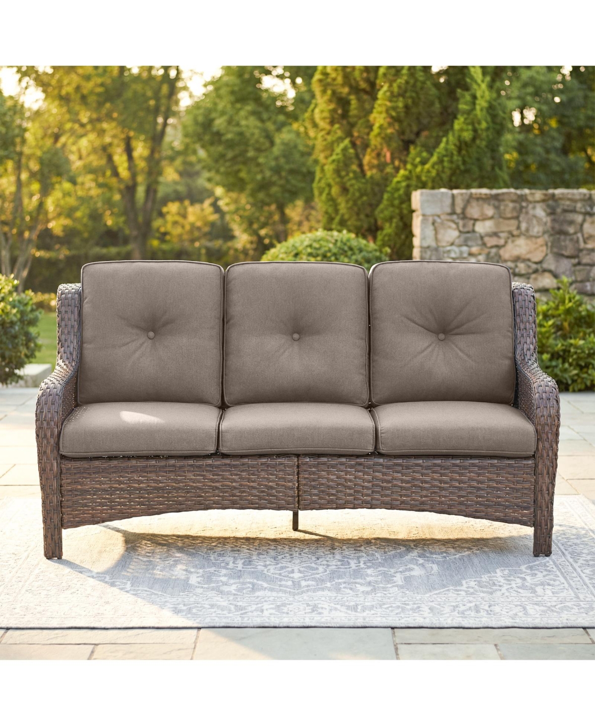 Click here for Pocassy Outdoor Patio Sofa Wicker 3 Seater Sofa  R... prices