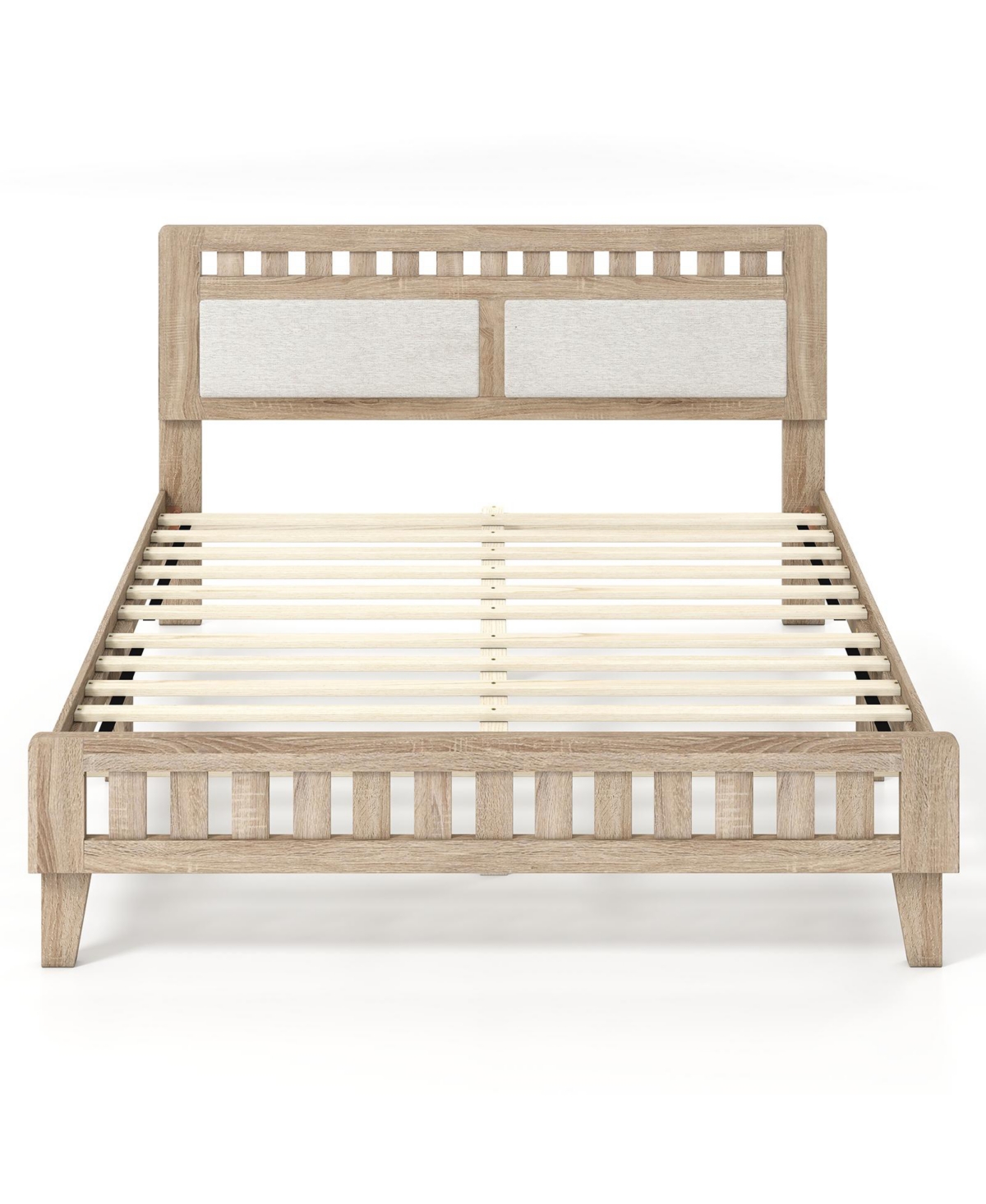 Click here for Gymax Queen Wood Bed Frame With Upholstered Headbo... prices