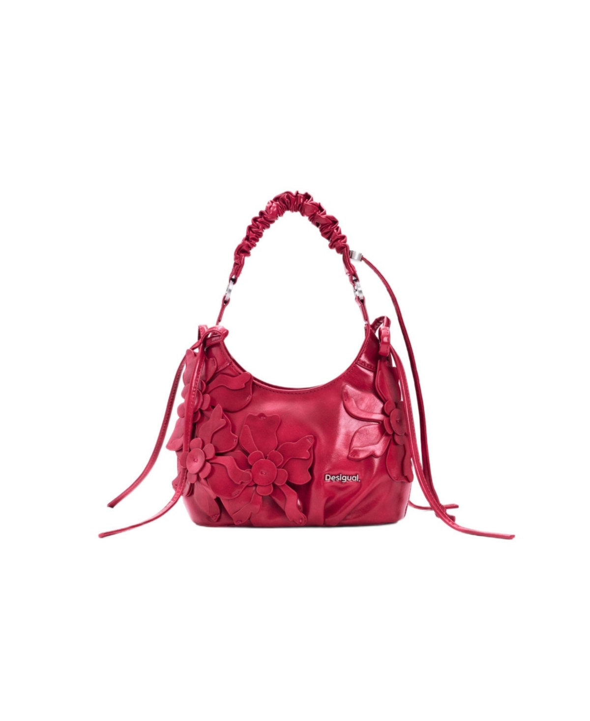 Click here for Desigual Womens Small Bag Flower Appliques - Red prices