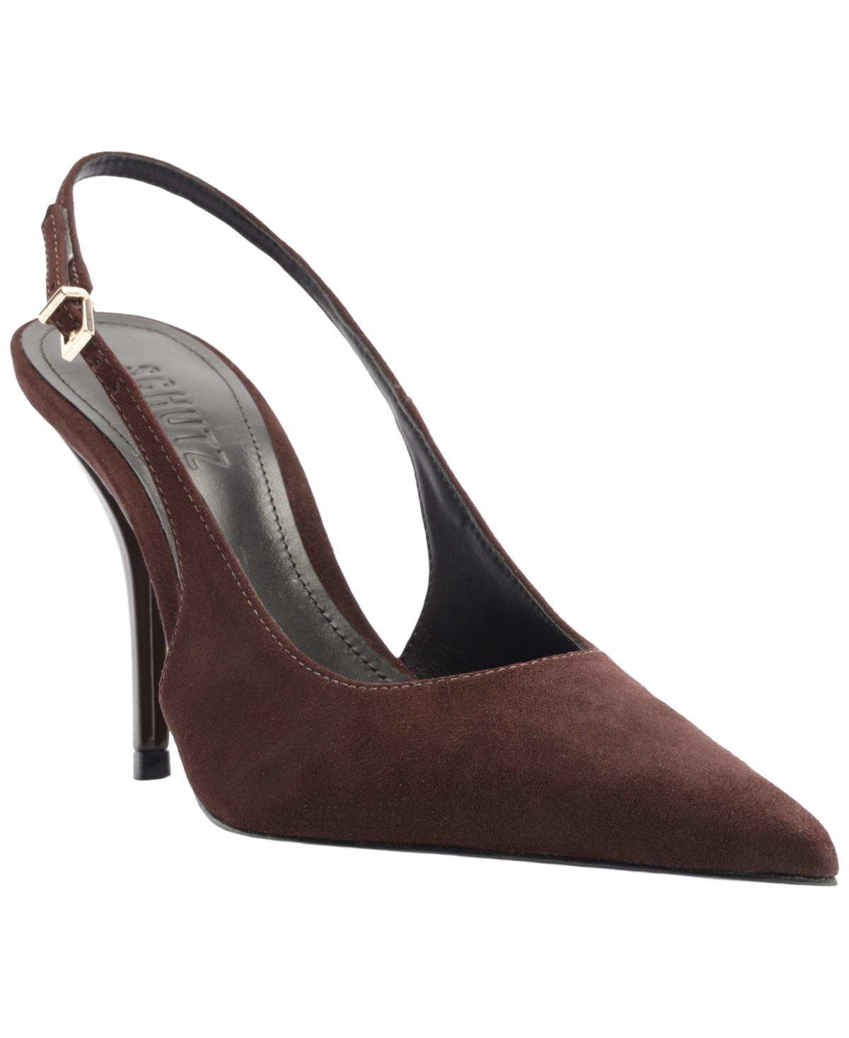Click here for Schutz Womens Liora Pointed Pumps - Root Brown prices