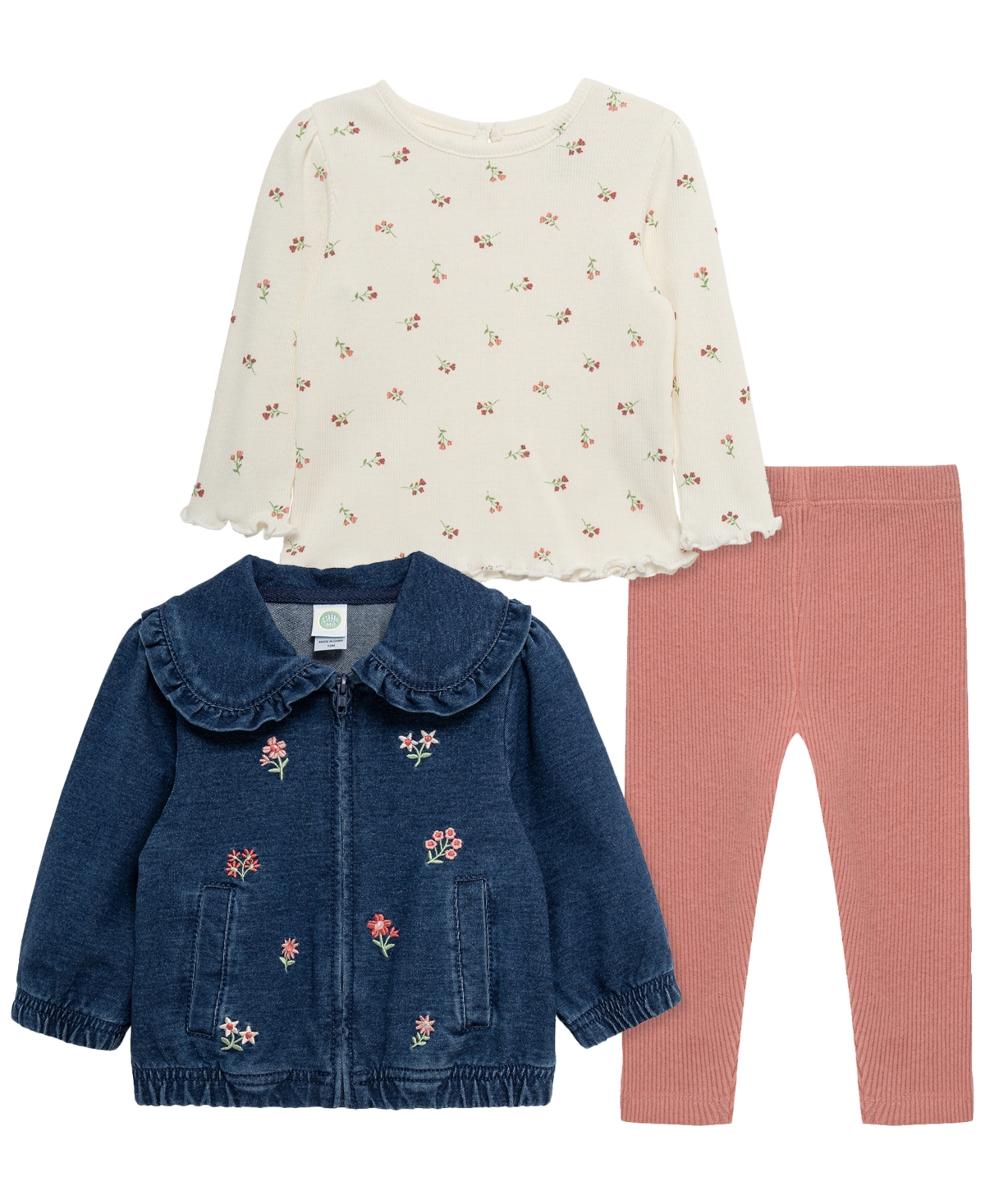 Click here for Little Me Baby Girls Floral Long-Sleeve Top  Jacke... prices