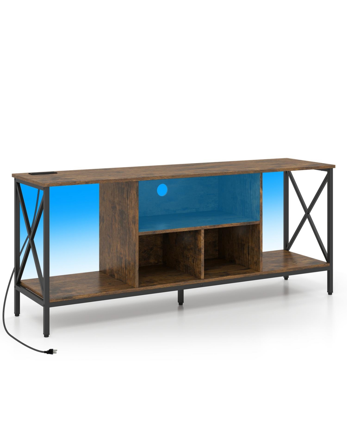 Click here for Slickblue Modern Tv Stand with Led Lights and Inte... prices