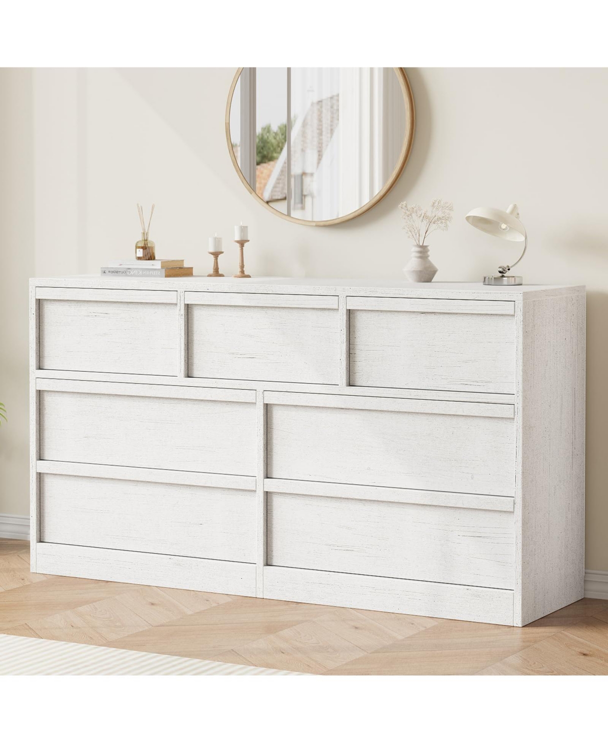 Click here for homfan 7 Drawer Dresser for Bedroom  Modern Wooden... prices
