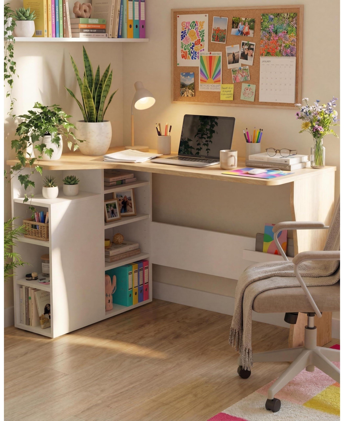 Click here for gaomon L Shaped Desk with Storage Shelves  Small C... prices