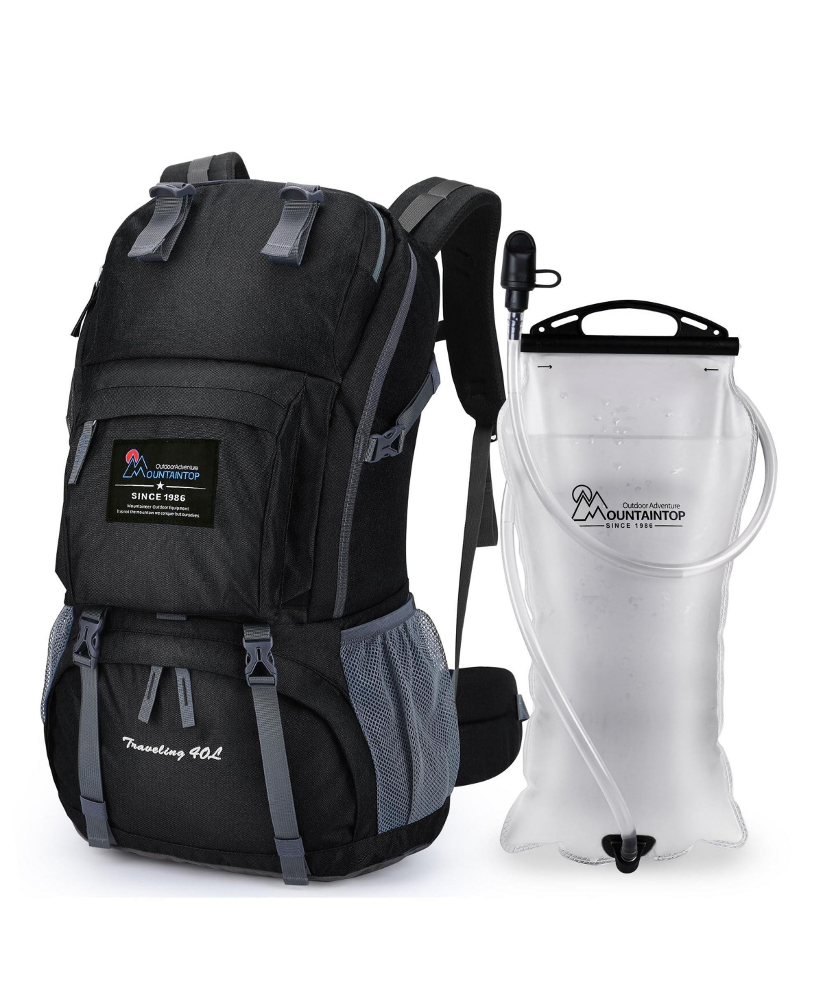 Click here for Mountaintop 40 Liter Hiking Backpack with 3 Liter... prices