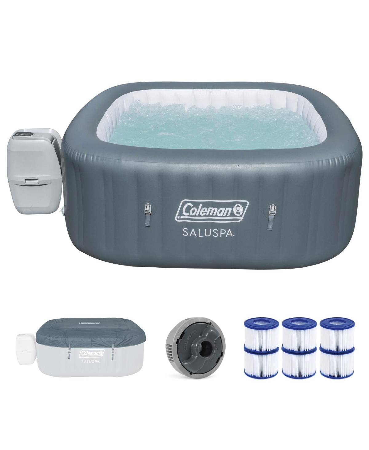 Click here for Coleman SaluSpa 4 Person Portable Inflatable Squar... prices