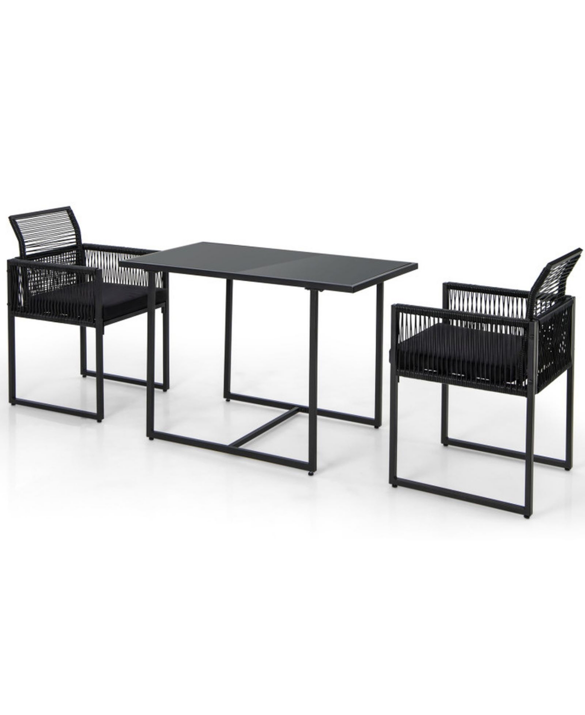 Click here for Sugift 3-Piece Outdoor Dining Set with Folding Bac... prices