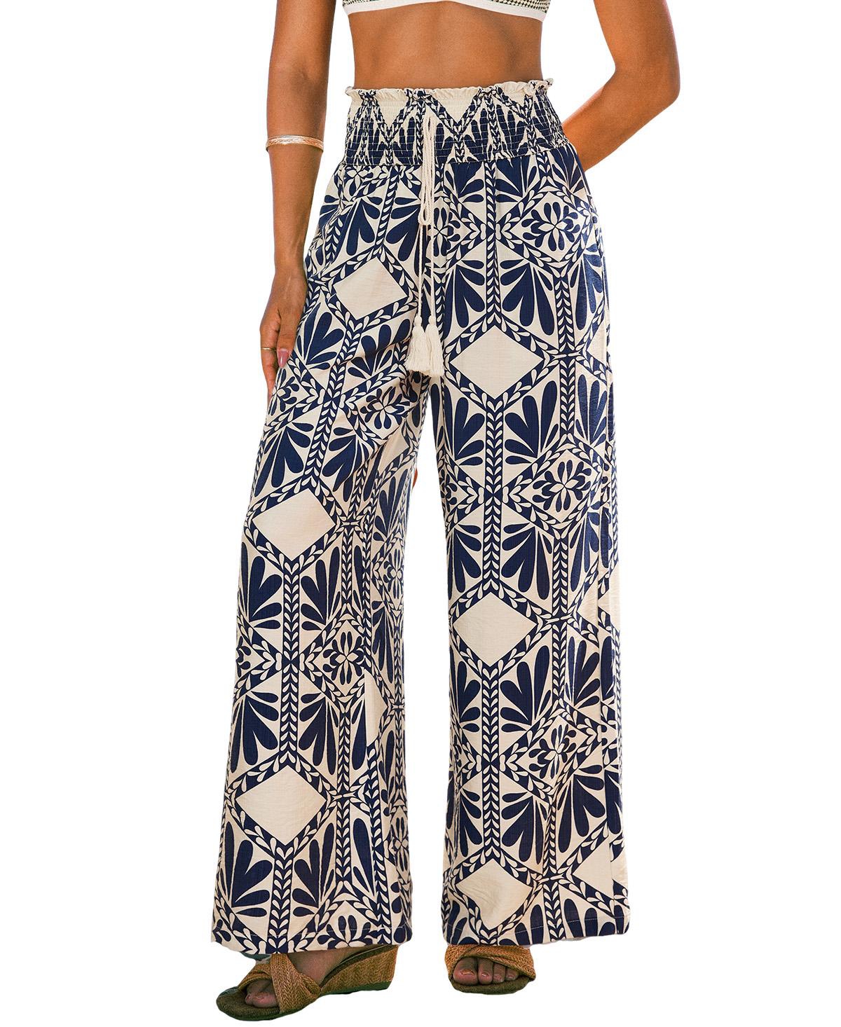 Click here for Cupshe Womens Sea Ya Ornate Pants - Dark blue prices