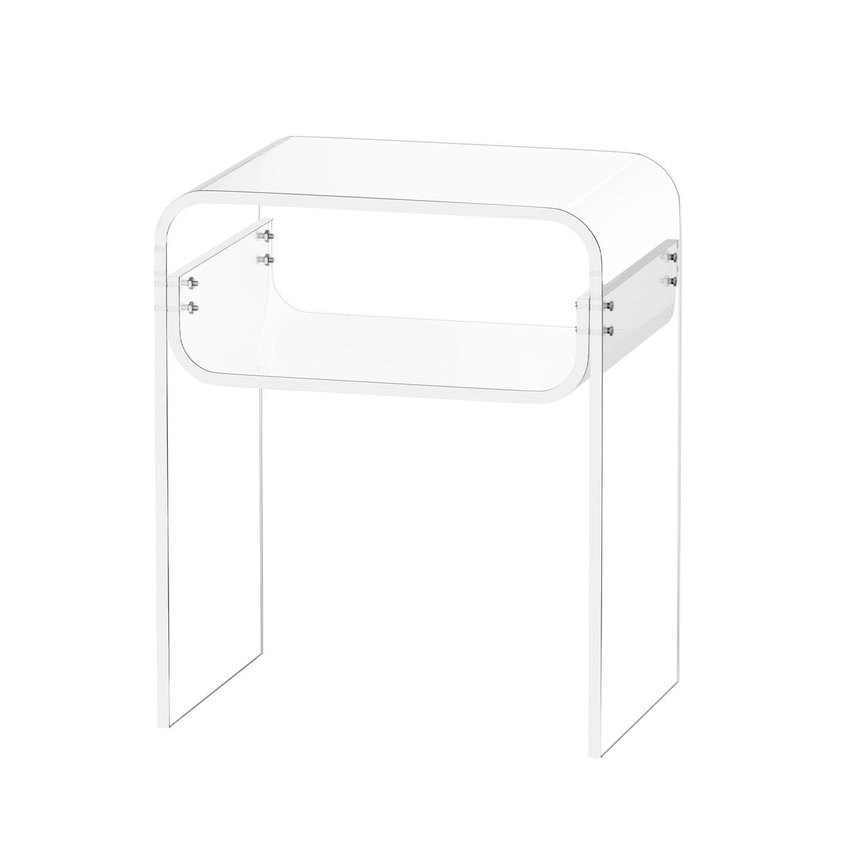 Click here for Sugift Acrylic Side Table 2 Tiers Clear Bedside Ta... prices