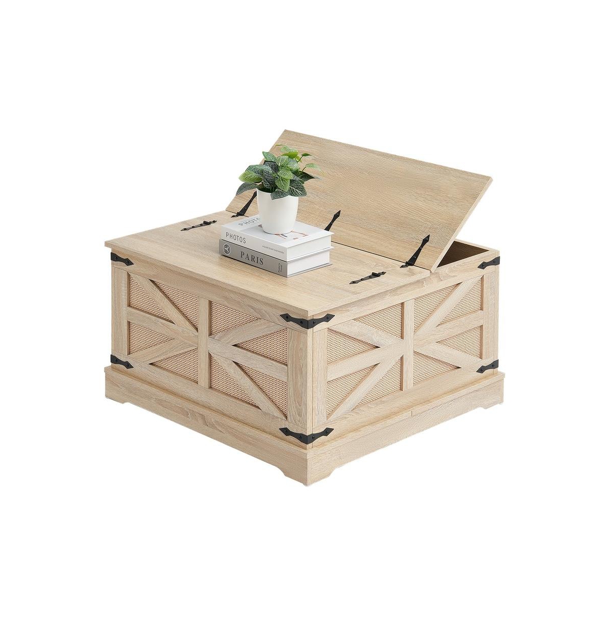 Click here for Sugift Rattan Woven Rectangle Coffee Table with Md... prices