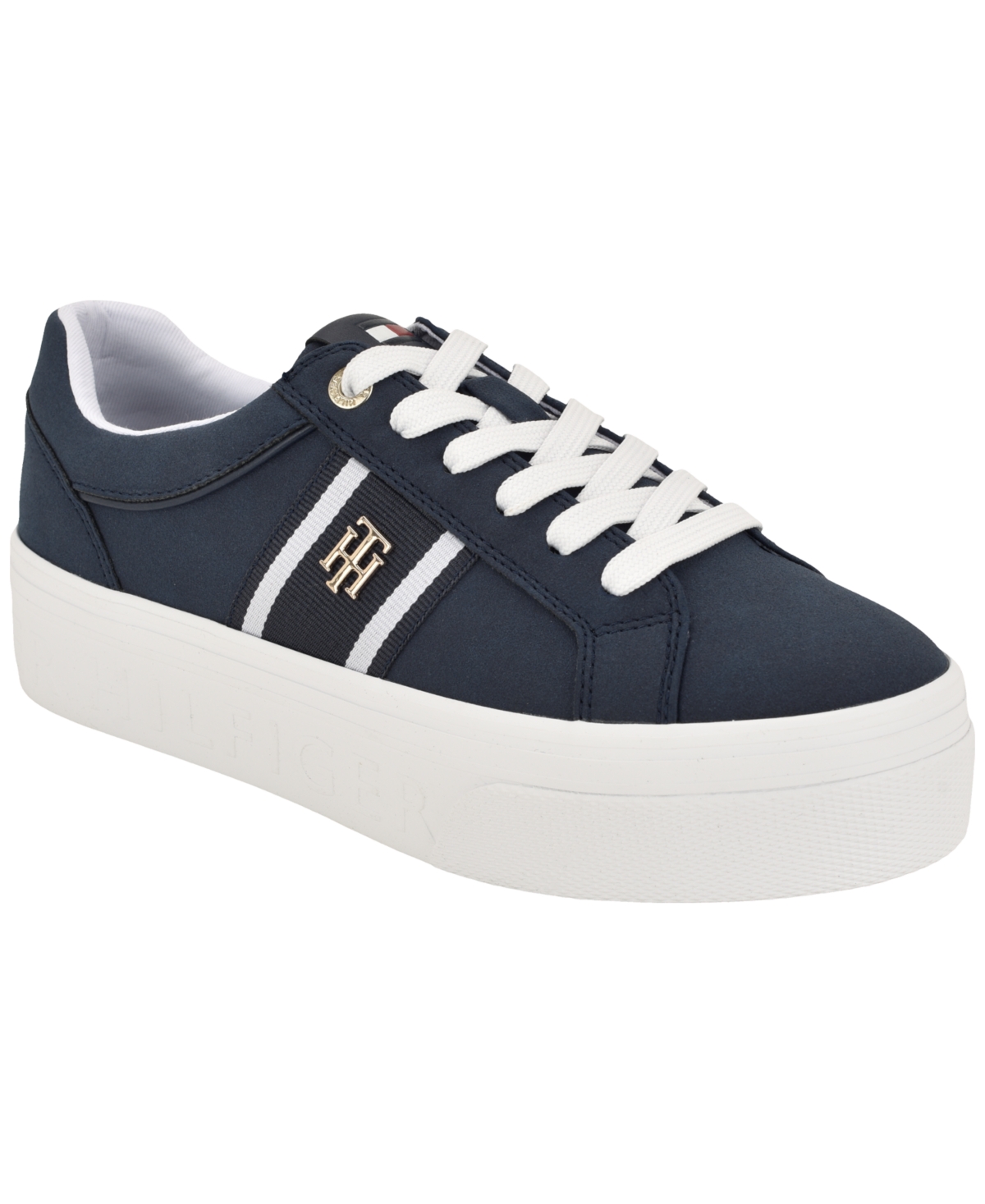 Click here for Tommy Hilfiger Womens Badria Logo Platform Sneaker... prices