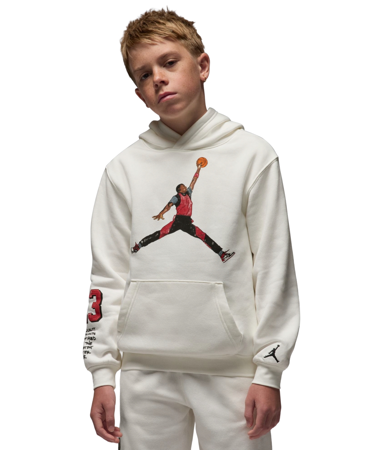 Click here for Jordan Boys 8-20 Long-Sleeve Pullover Hoodie - Sai... prices