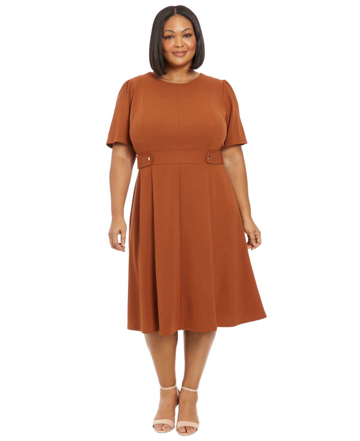 Click here for London Times Plus Size Fit & Flare Scuba Crepe Mid... prices