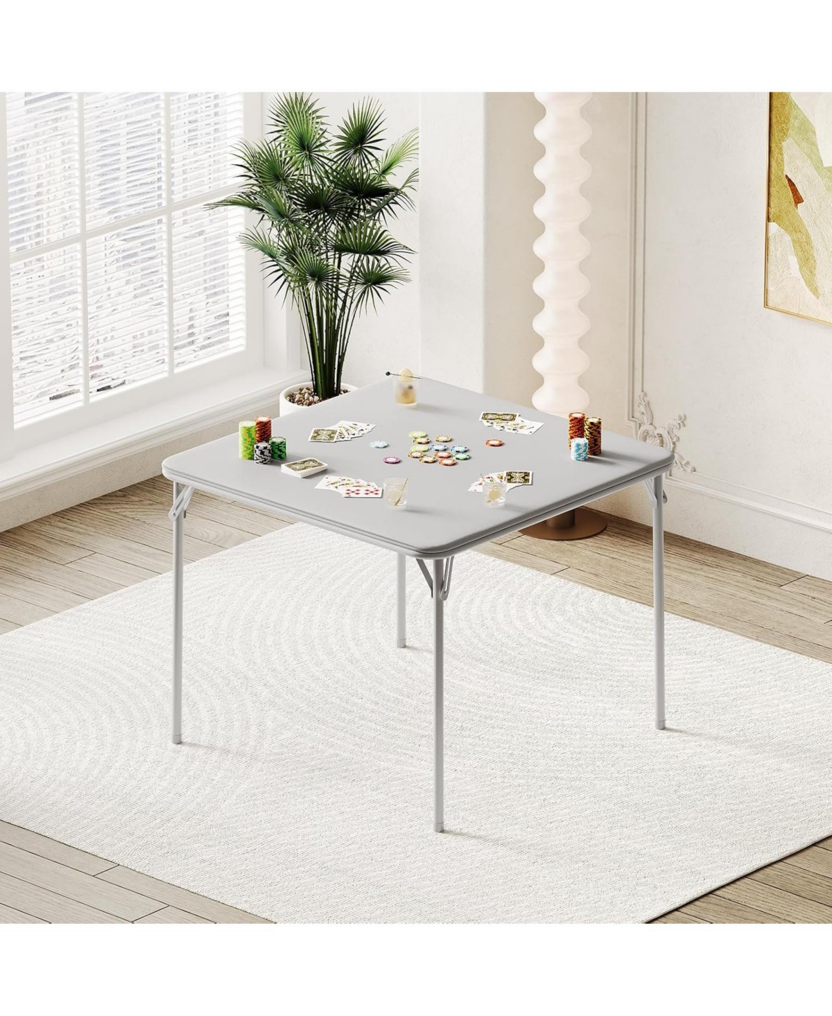 Click here for homfan Square Folding Card Table with Pu Leather S... prices