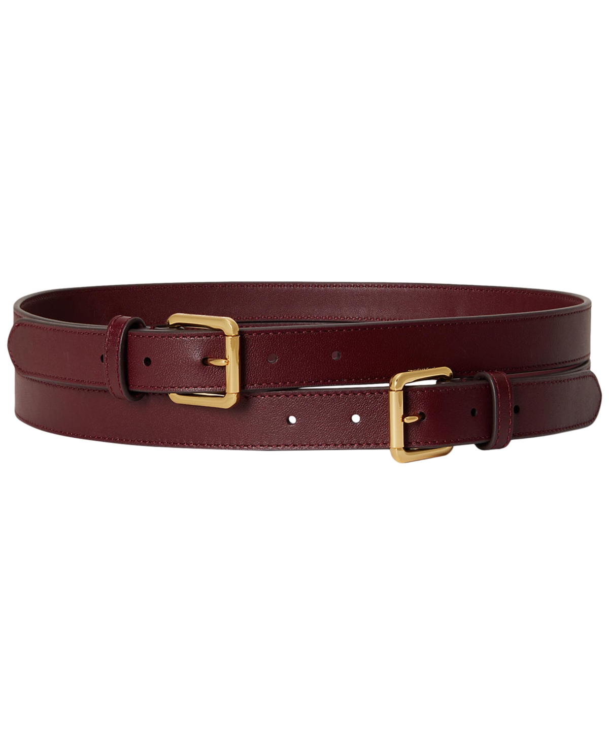 Click here for Lauren Ralph Lauren Leather Double Buckle Stacked... prices